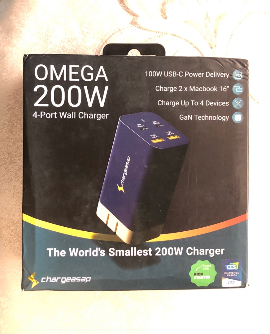Omega 200W 4-Ports Wall Charger, Mobile Phones & Gadgets, Mobile ...