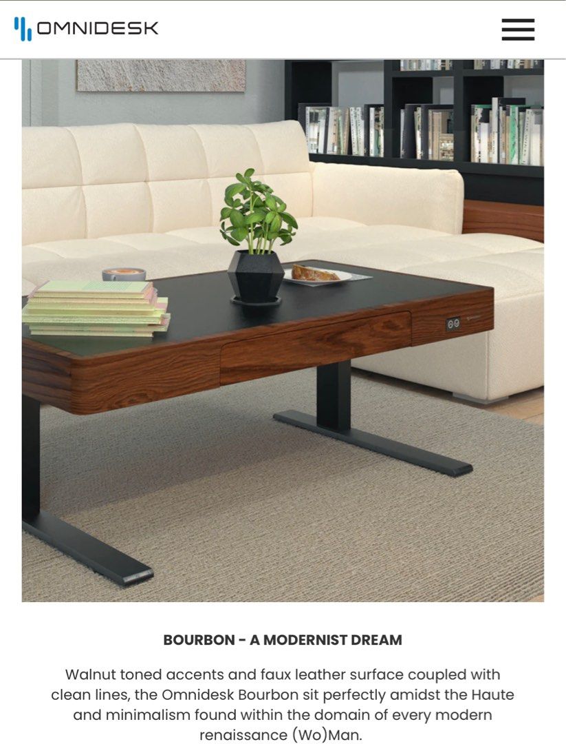 Omnidesk Coffee Table (w $99 battery pack & Warranty), Furniture & Home ...