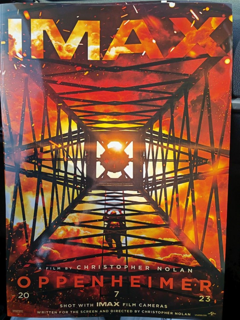 Oppenheimer IMAX poster, Hobbies & Toys, Collectibles & Memorabilia ...