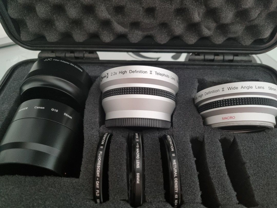 Opteka Camera Lens Kit 58mm, Photography, Cameras on Carousell