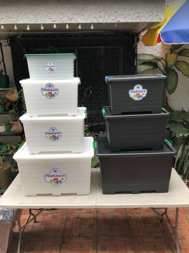 PEARL WAVE BIG BLACK STORAGE BOXES on Carousell