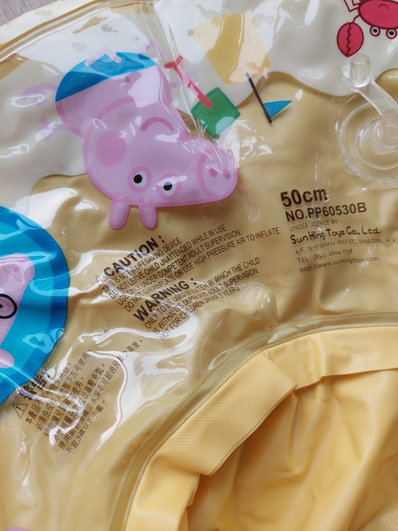 Peppa Pig swim ring 50cm, Babies & Kids, Infant Playtime on Carousell