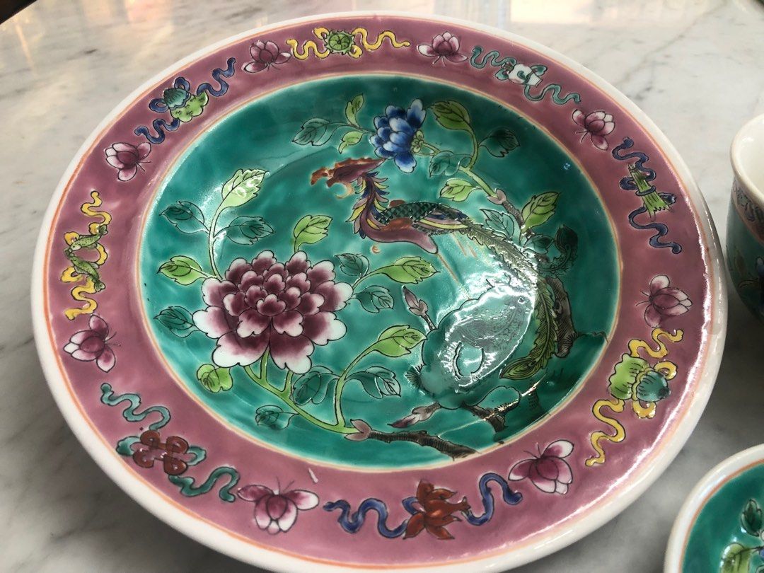 Peranakan Dinning Set (36 pcs ), Furniture & Home Living, Kitchenware ...