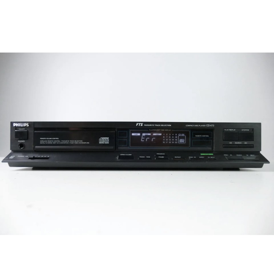 Philips CD 473 CD Player Compact Disc TDA1541 / SAA7220, 音響器材, 音樂播放裝置 ...
