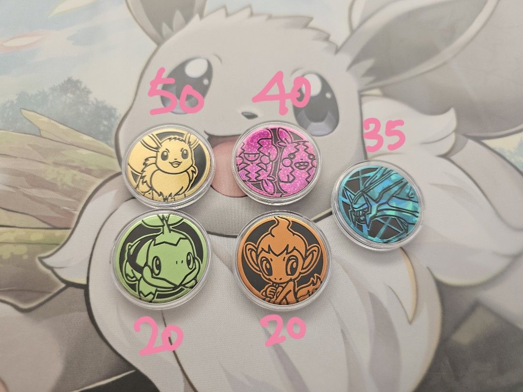 [現貨]Pokemon coin 第二彈 PTCG, 興趣及遊戲, 玩具 & 遊戲類 - Carousell