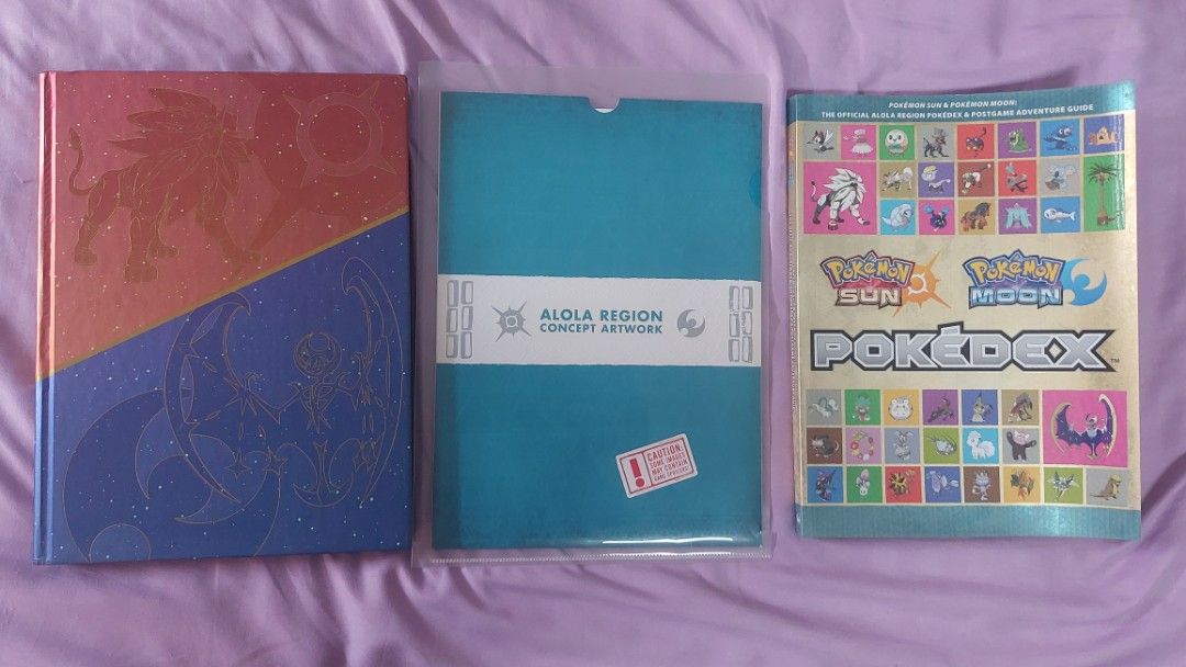 Pokemon Sun and Moon Set of 2 Guidebooks (with Limited Edition Artwork ...