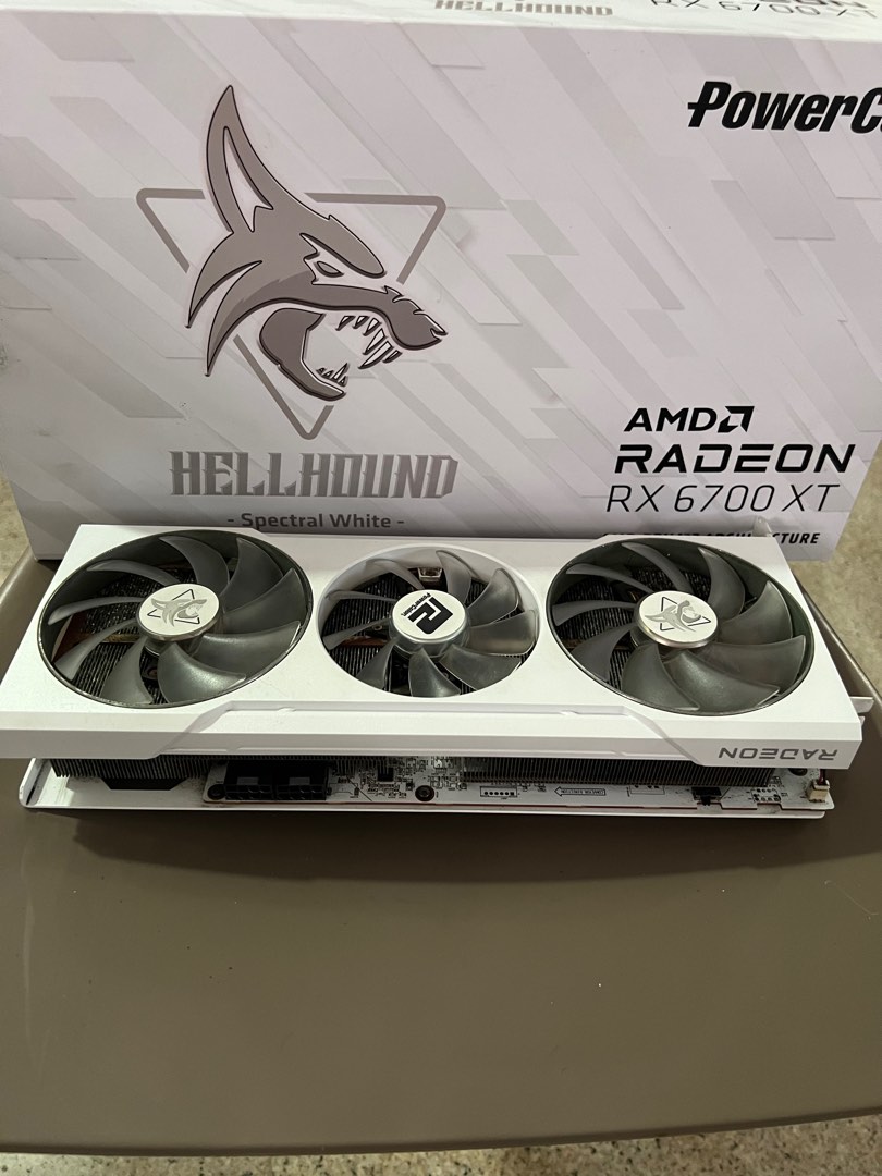 PowerColor Hellhound Spectral White AMD Radeon RX 6700 XT Gaming ...