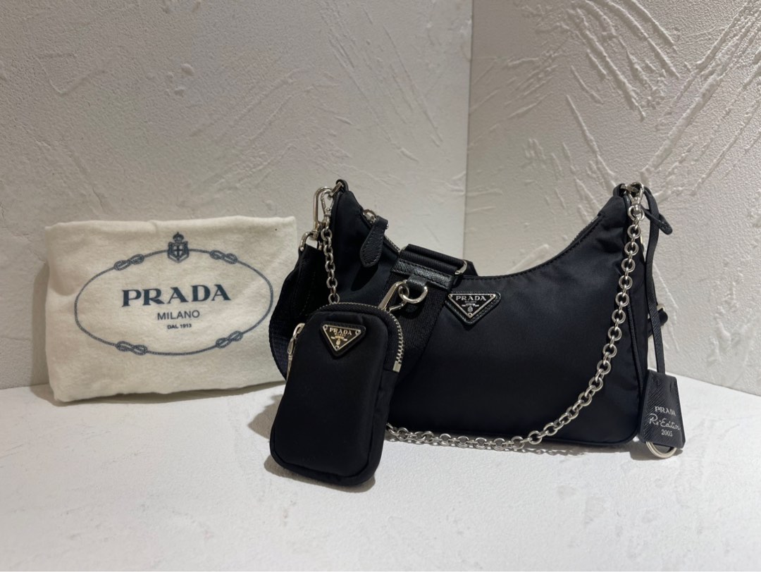 Prada Hobo 3in1, Luxury, Bags & Wallets on Carousell