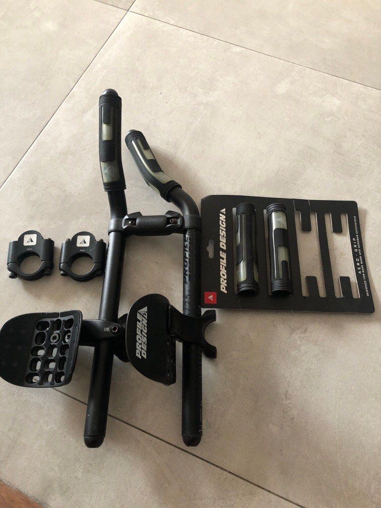 PROFILE DESIGN AEROBAR 4525A complete set w/ aero grip aero bridge 30mm ...