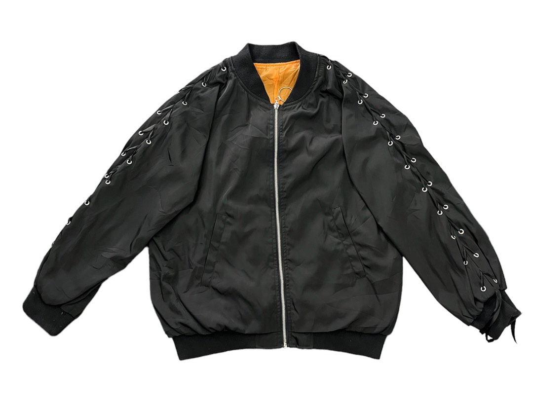 Punk Style Bomber Flight Jacket, Men's Fashion, Coats, Jackets and ...