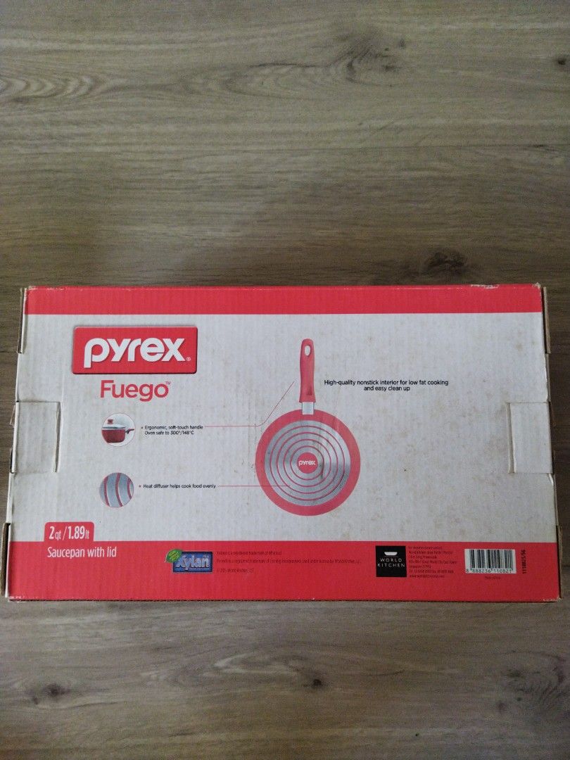 Pyrex Fuego saucepan with lid, Furniture & Home Living, Kitchenware ...