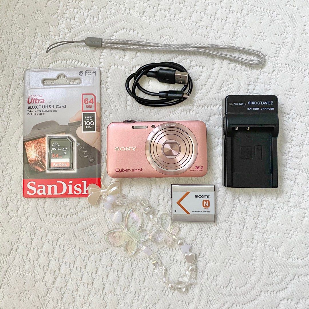 rare pink sony cybershot dsc wx7, Photography, Cameras on Carousell