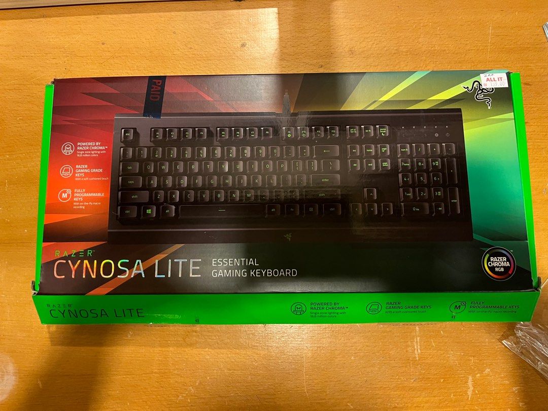 RAZER CYNOSA LITE GAMING KEYBOARD, Computers & Tech, Parts ...