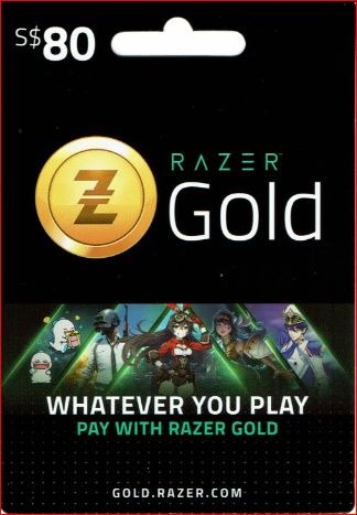 RAZER Gold Gift Card S$80, Video Gaming, Gaming Accessories, Game Gift ...