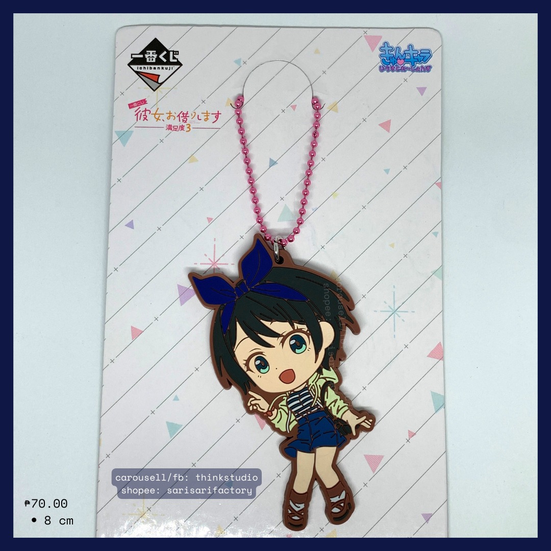 rent a gf - ruka sarashina - rubber keychain, Hobbies & Toys ...