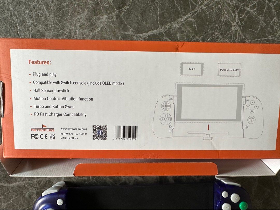 Retro flag Nintendo Switch Controller, Video Gaming, Video Game ...