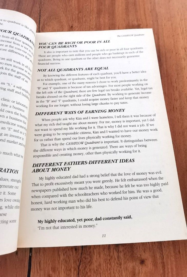 Rich Dads Cashflow Quadrant Guide To Financial Freedom Personal
