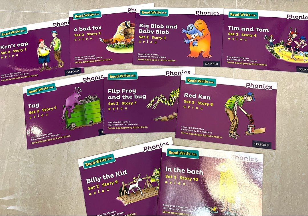 Oxford RWI phonics Purple Storybooks, 9 books, 興趣及遊戲, 書本 & 文具, 小朋友書 ...