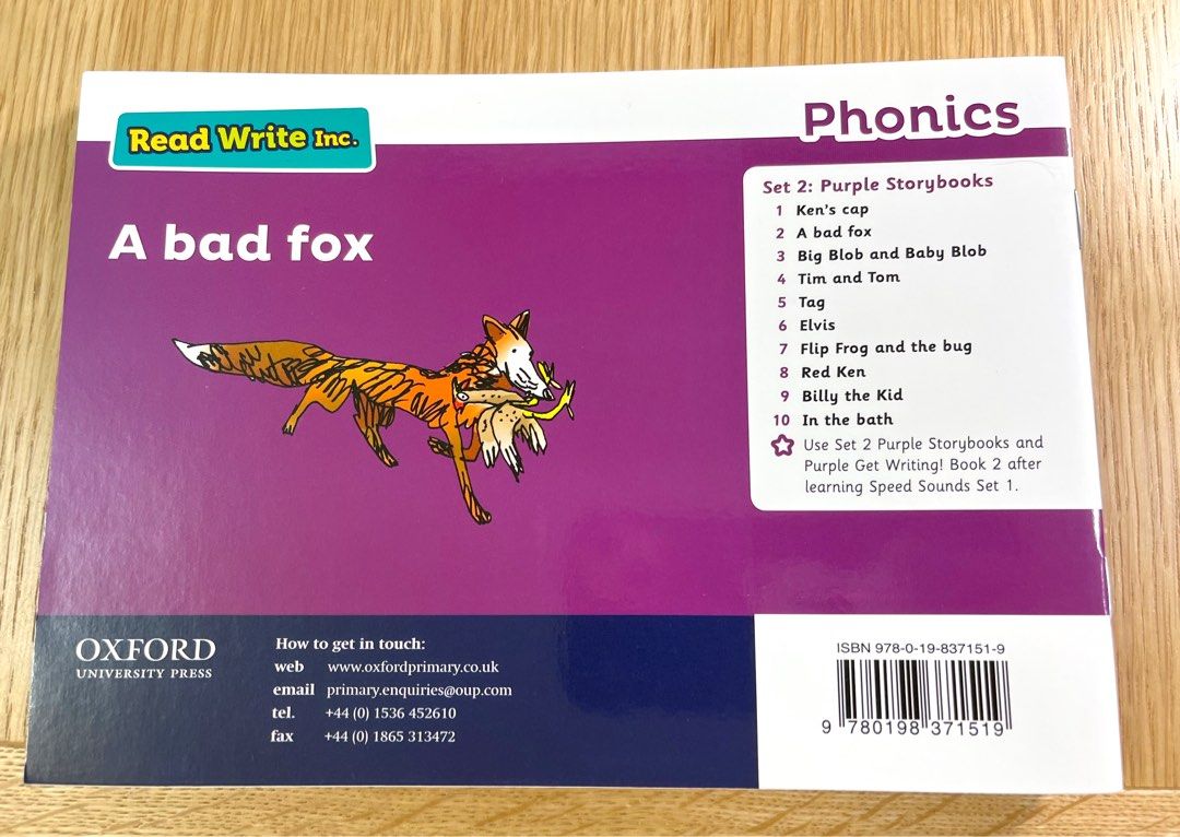 Oxford RWI phonics Purple Storybooks, 9 books, 興趣及遊戲, 書本 & 文具, 小朋友書 ...