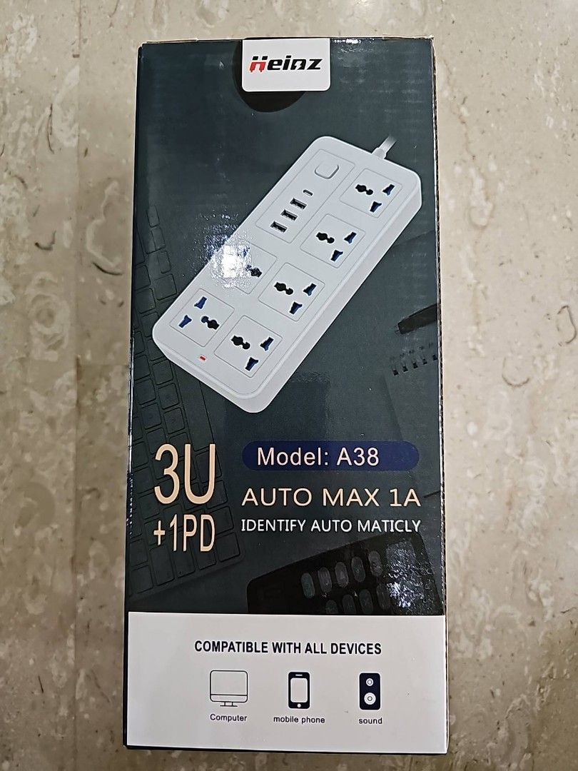 Safety Socket 6 Way Universal Power Strip Extension Cord Power Socket ...
