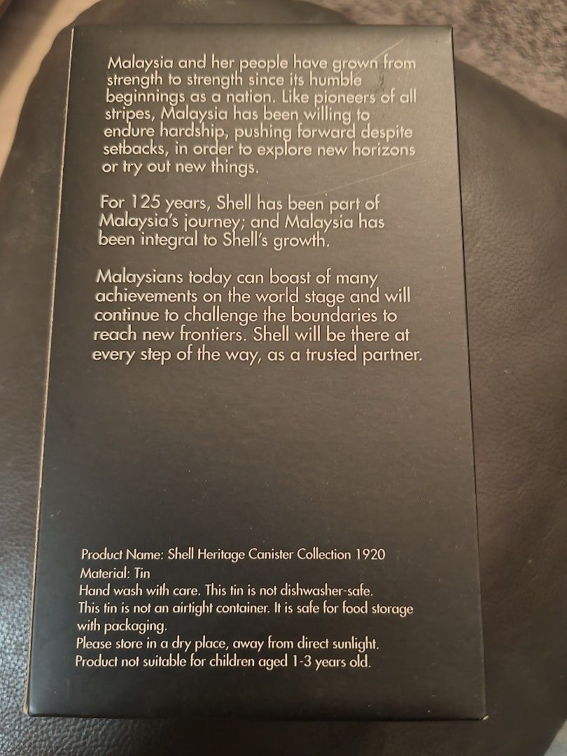 SHELL HERITAGE Metal Canisters | 125 Years Shell Malaysia 1891 * 2016 ...