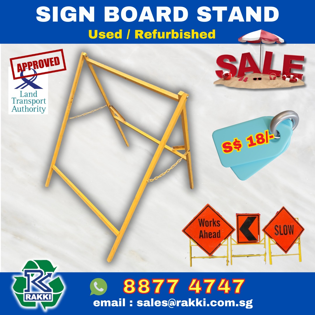 SIGN BOARD STAND, Furniture & Home Living, Home Improvement ...