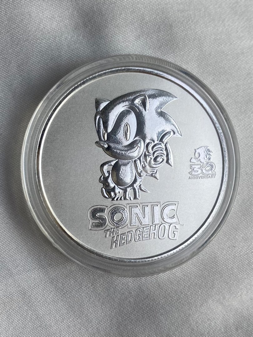 Silver Coin 1oz Sonic the Hedgehog 30th Anniversary BU, Hobbies & Toys ...