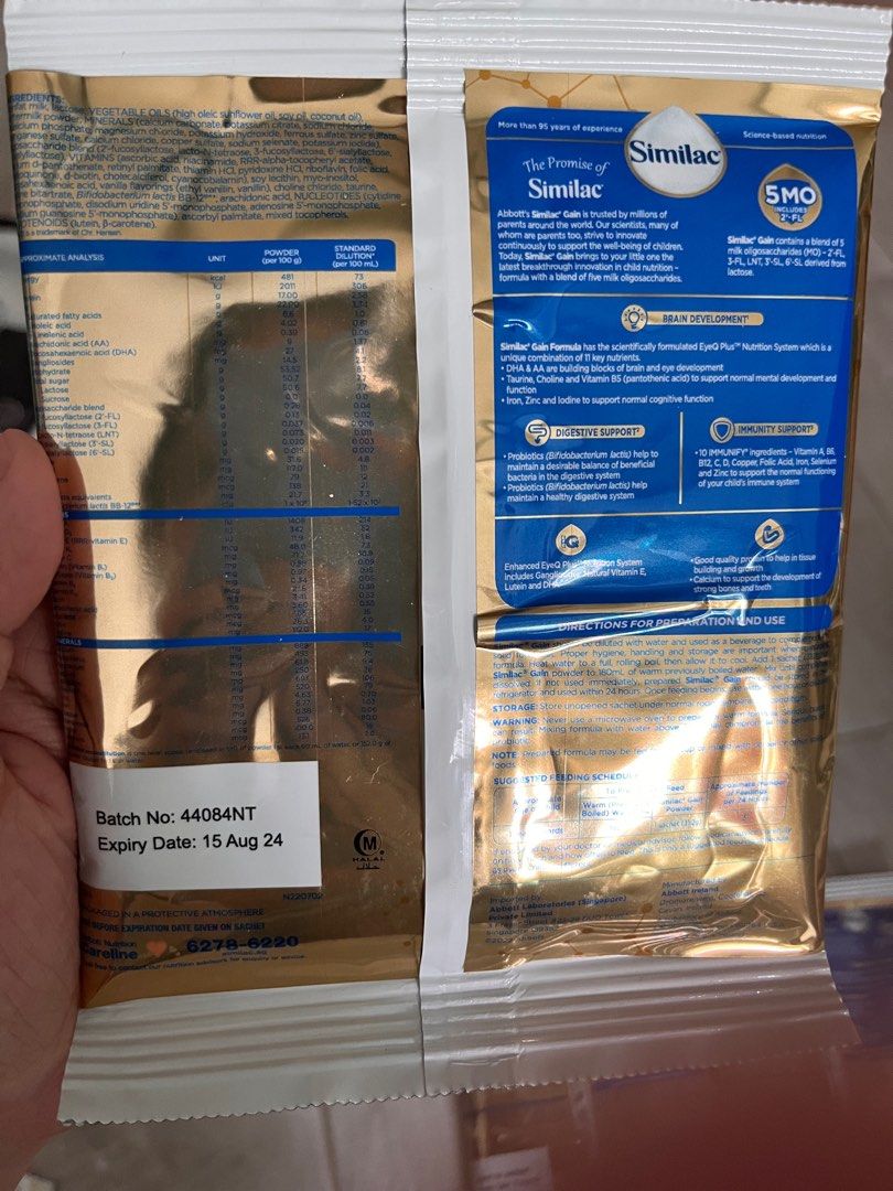 Similac Gain Sample x3, Babies & Kids, Nursing & Feeding, Weaning ...