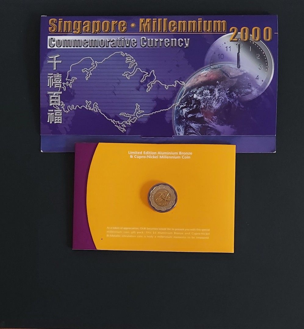 Singapore $2 Millennium 2000 note and the $5 Millenium 2000 ...