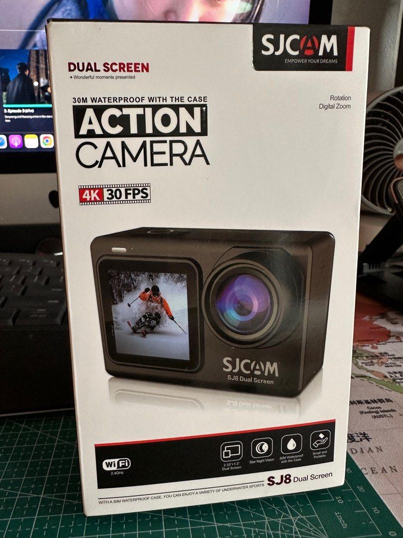 SJCAM Dual Screen camera, Photography, Video Cameras on Carousell