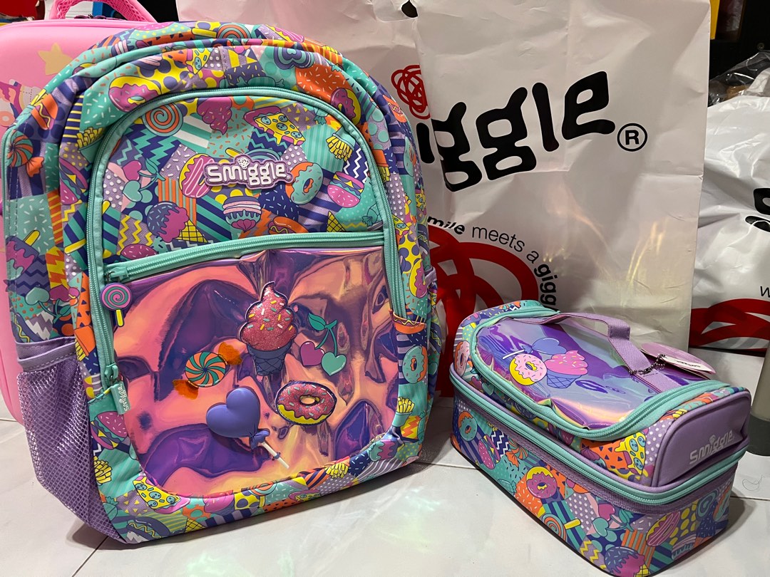 Smiggle backpack & lunchbag - Away, Women's Fashion, Bags & Wallets ...