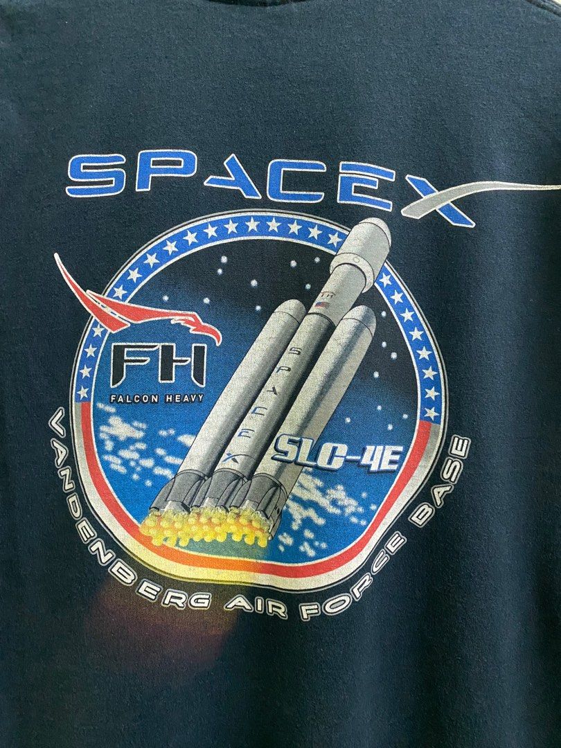 SpaceX elon musk space program merch tesla vintage, Men's Fashion, Tops ...