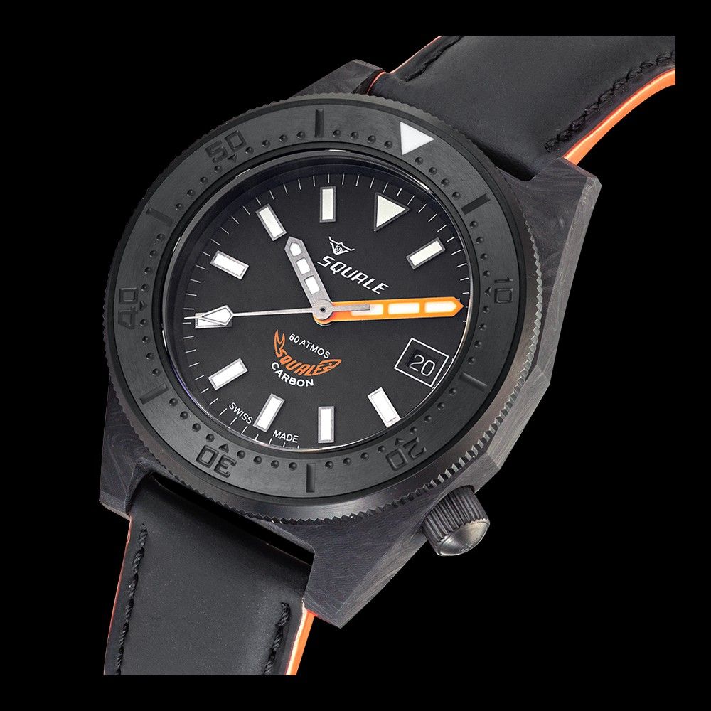 Squale T183 Forged Carbon Orange, Men's Fashion, Watches & Accessories ...