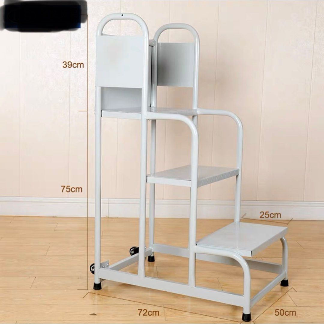 Step Ladder With Castor Wheels for Warehouse/Mart- 3 steps, Furniture ...
