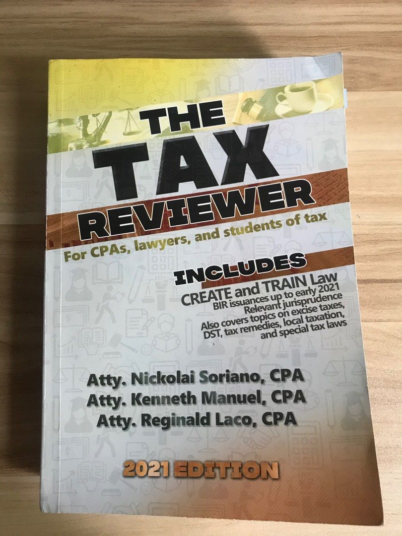 Tax Reviewer by Soriano, Manuel and Laco 2021 ed, Hobbies & Toys, Books ...