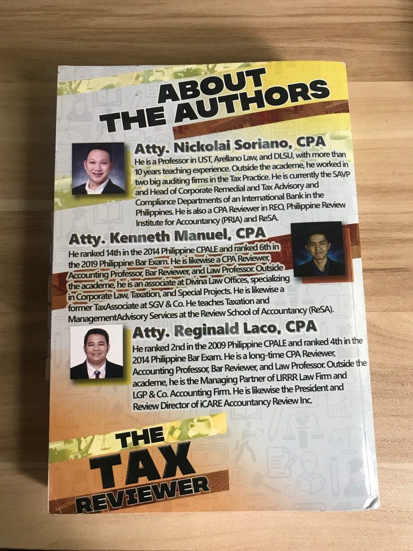 Tax Reviewer by Soriano, Manuel and Laco 2021 ed, Hobbies & Toys, Books & Magazines, Textbooks ...