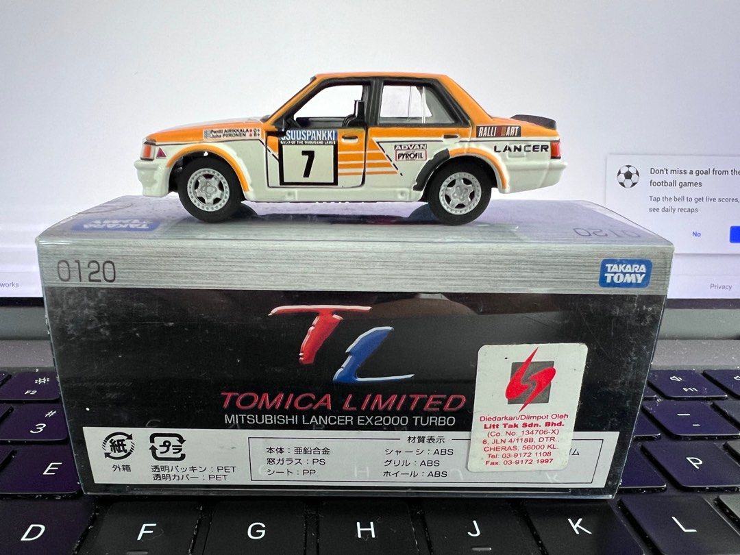 Tomica Limited 0120 Mitsubishi Lancer EX2000 Turbo, Hobbies & Toys ...