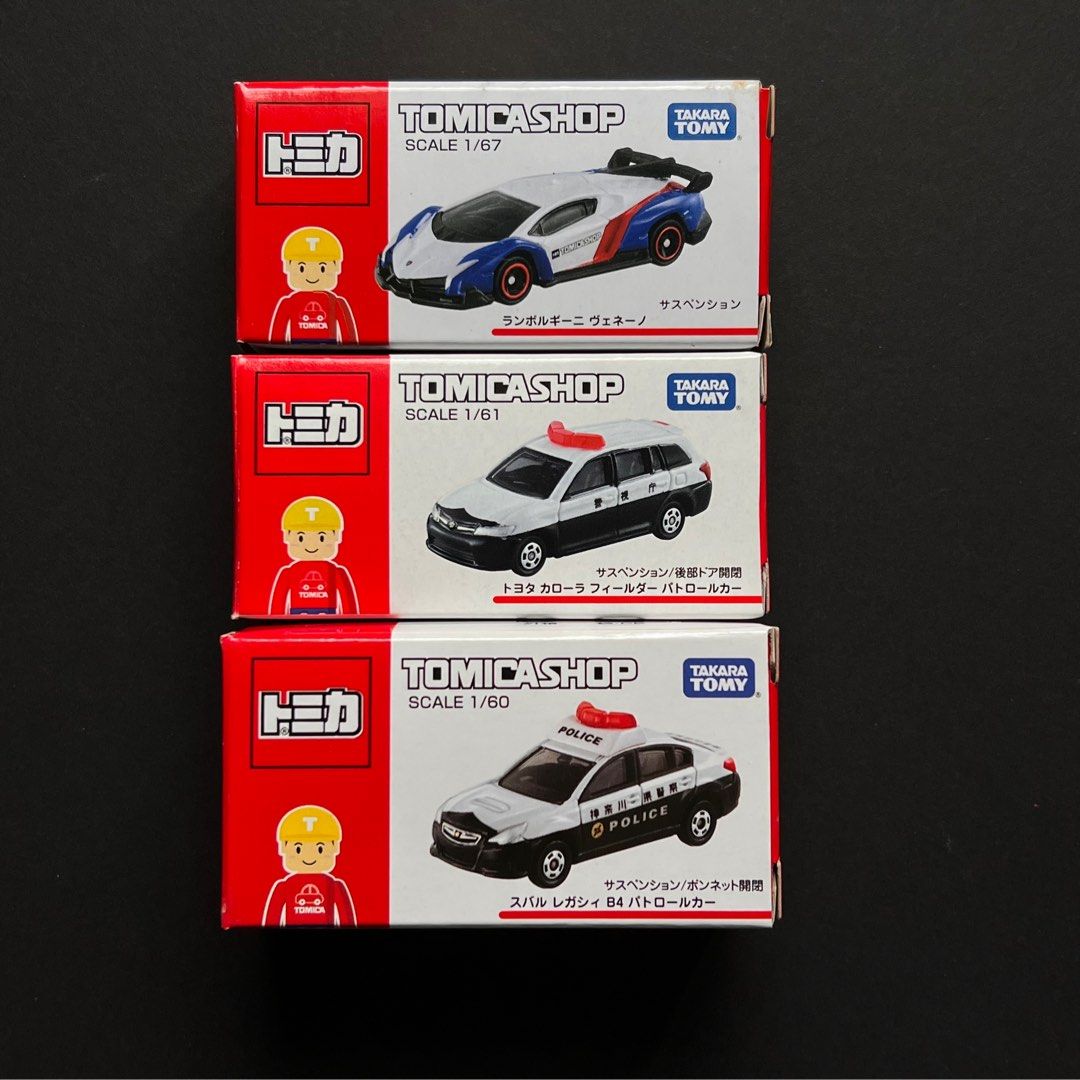 Tomica Shop Exclusive Lamborghini Veneno, Subaru Legacy B4 Police ...