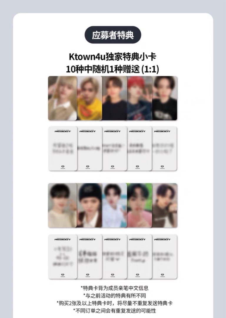 TREASURE REBOOT KTOWN4U K4 POB PHOTOCARD PC SET, Hobbies & Toys, Collectibles & Memorabilia, K ...