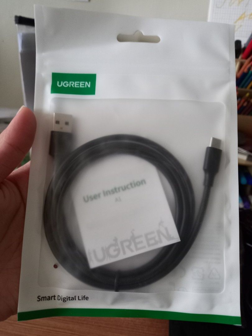 UGREEN USB Type C Cable 1 meter (Black), Mobile Phones & Gadgets ...