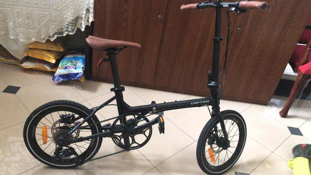 United Bike Sepeda Lipat Folding 16-9 SP U Black Horse, Olah Raga ...