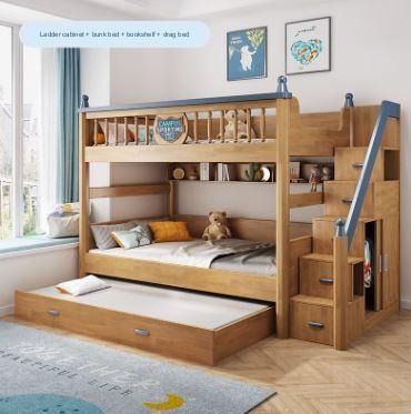 Up and down the same width bunk bed two-layer children's bed parallel ...