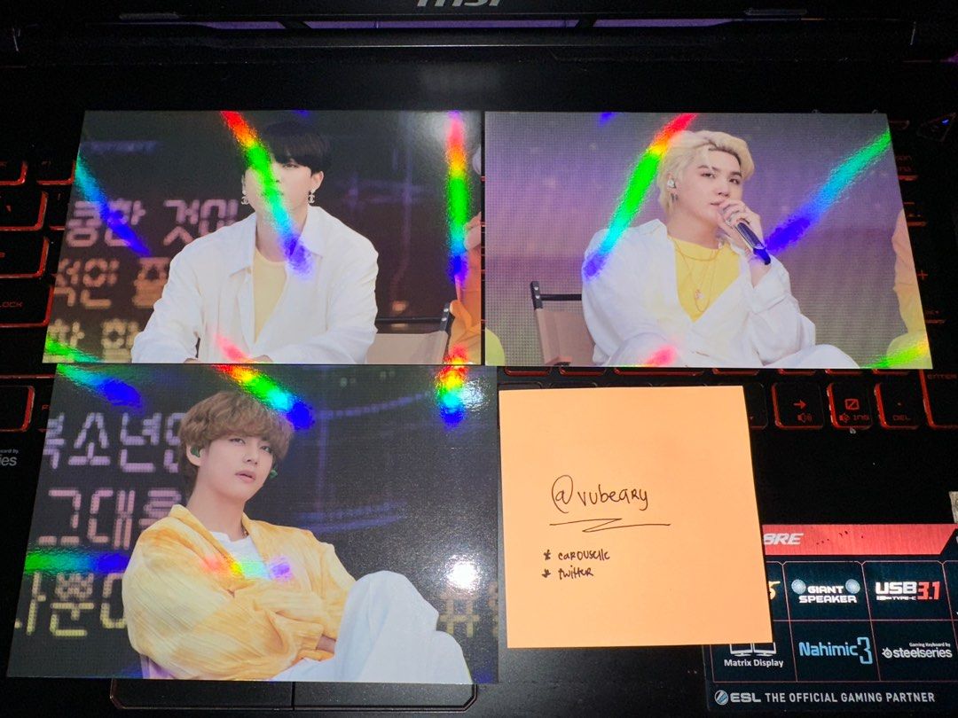 V, Jimin and Suga Sowoozoo Postcard s, Hobbies & Toys, Memorabilia ...