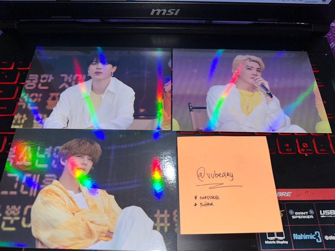 V, Jimin and Suga Sowoozoo Postcard s, Hobbies & Toys, Memorabilia ...