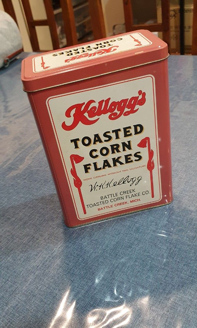 [VINTAGE] 1980's Collectors Kellogg's Toasted Corn Flakes Tin, Hobbies ...