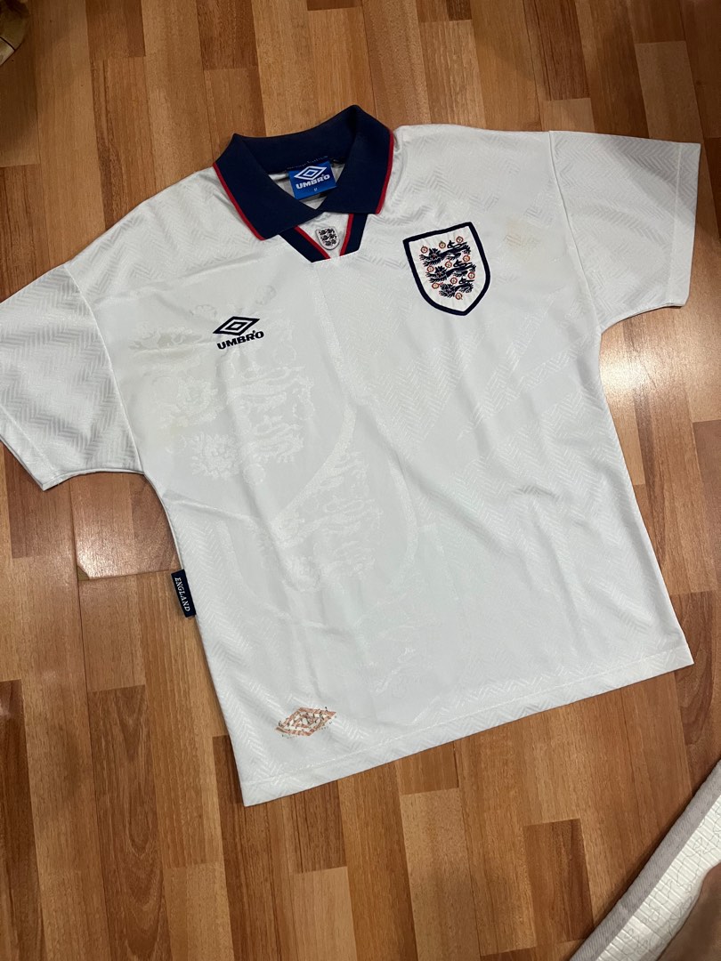 Vintage 1994 England Home Jersey, Men's Fashion, Tops & Sets, Tshirts ...