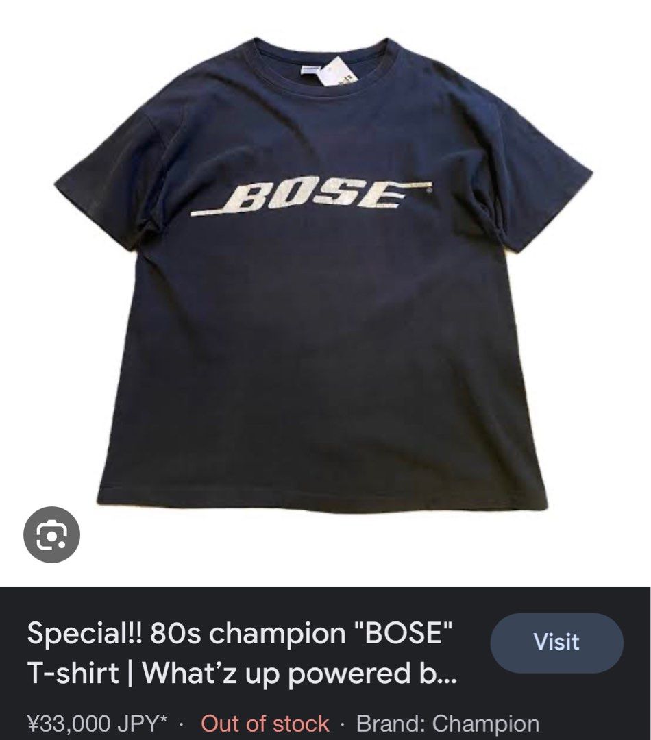 Vintage 80s Champion Bose Promo Tee, Men's Fashion, Tops & Sets ...
