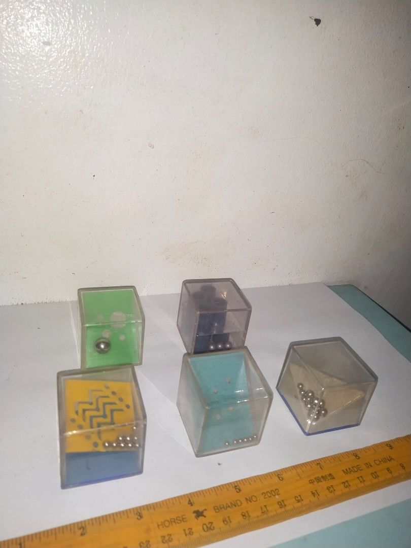 vintage "Brain Teasers Logic Puzzle Cubes"/5 cubes/1990s era/Nice Set ...