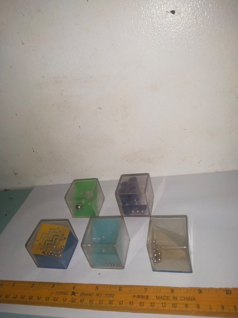 vintage "Brain Teasers Logic Puzzle Cubes"/5 cubes/1990s era/Nice Set ...
