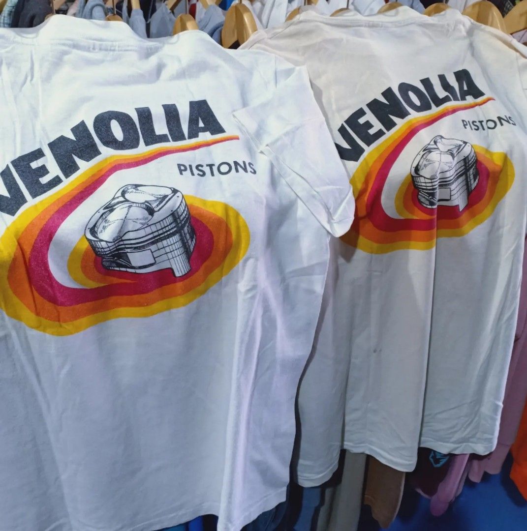 Vintage Venolia Pistons, Fesyen Pria, Pakaian , Atasan di Carousell